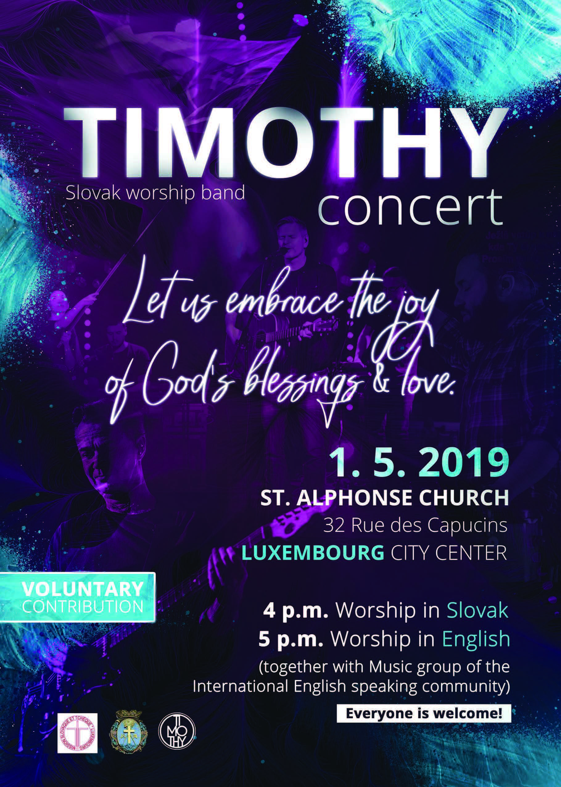 Timothy Concert 1 May at St Alphonse – International English-Speaking ...