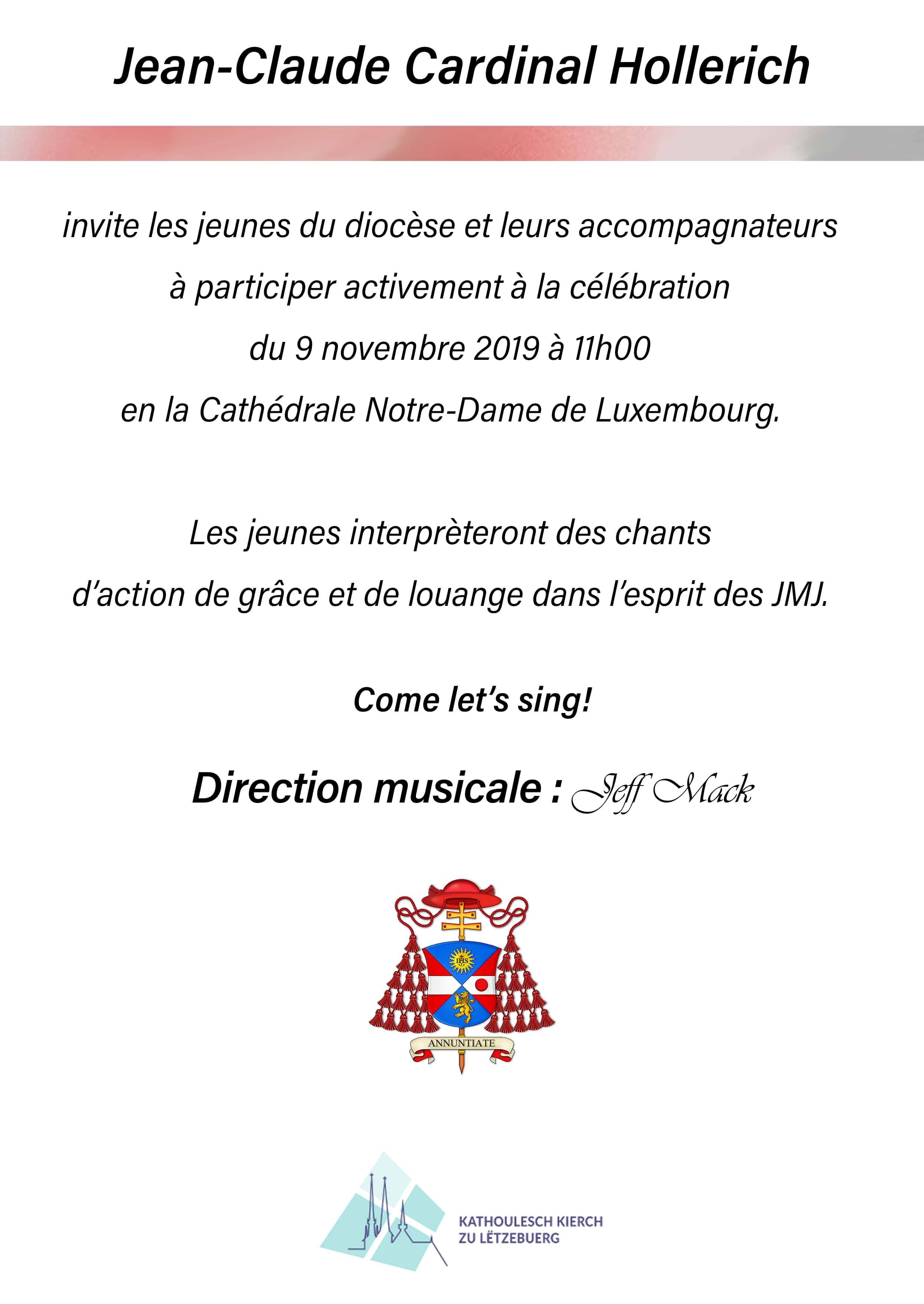 Invitation from the Cardinal to children and young people to sing ...